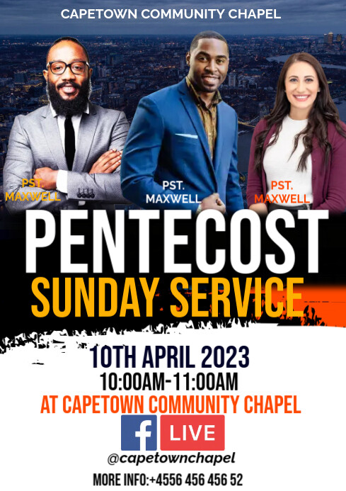 Copy of pentecostal sunday service flyer poster (2) | PosterMyWall