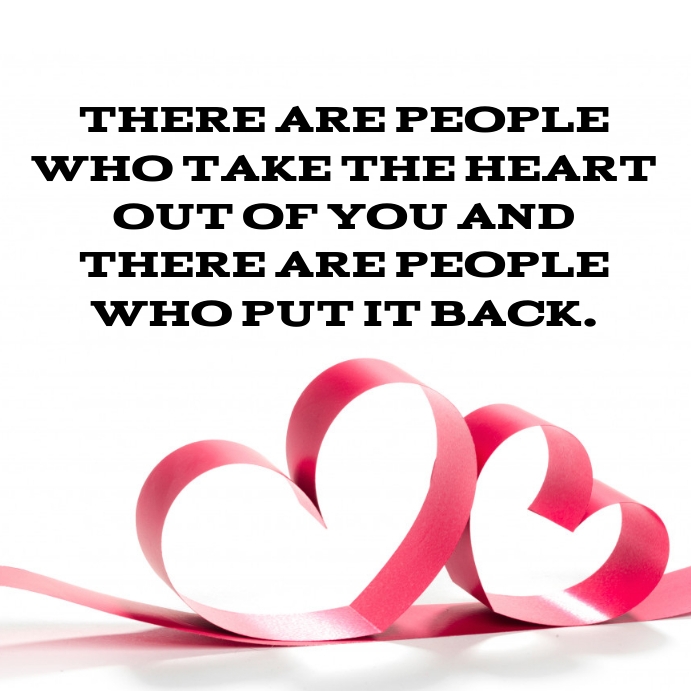 PEOPLE AND HEART QUOTE TEMPLATE | PosterMyWall