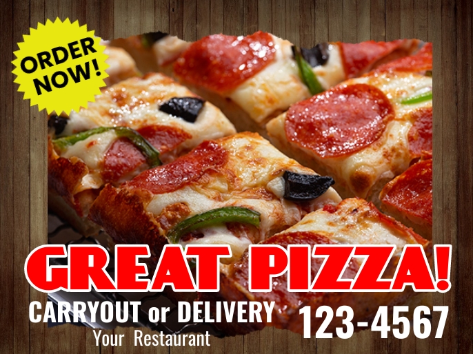 Pepperoni Pizza Template | PosterMyWall