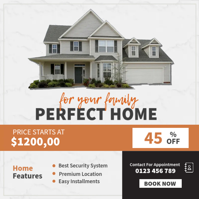 Copy of Perfect Home For Sale Ads | PosterMyWall