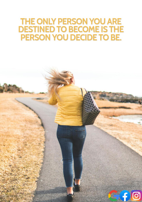 PERSON AND DESTINED QUOTE TEMPLATE | PosterMyWall