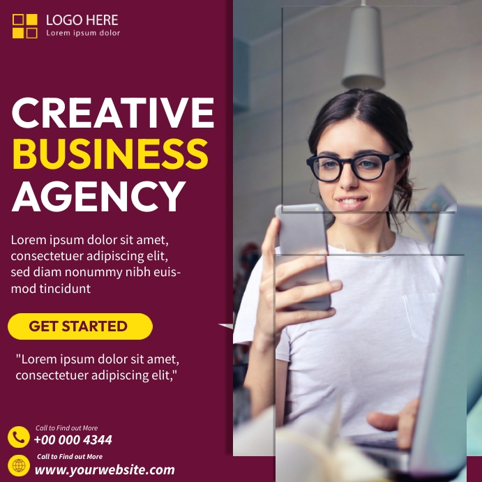 Personal Business Agency Ads Template | PosterMyWall