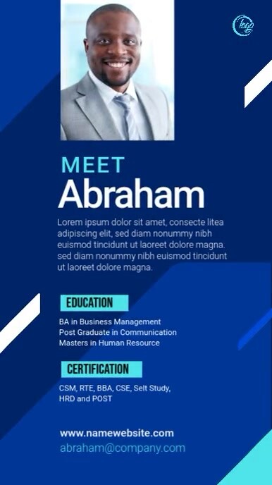 Personal Profile details design Template | PosterMyWall