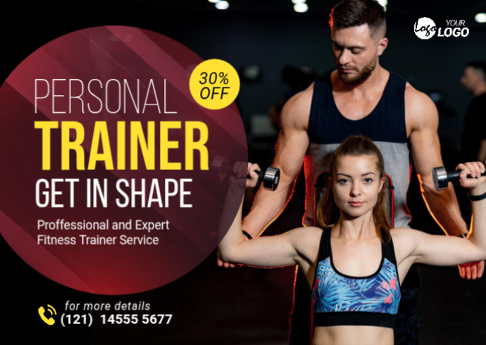 Personal Trainer Banner ad design Template | PosterMyWall