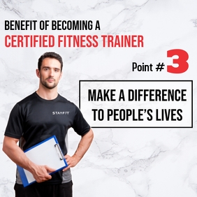 FITNESS PERSONAL TRAINER INSTAGRAM POST Template | PosterMyWall