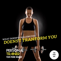 Personal Trainer Promote ad for instagram Template | PosterMyWall