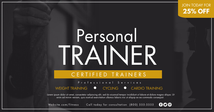 Personal Trainer Template | PosterMyWall