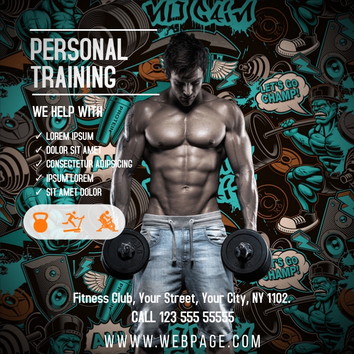 Personal training instagram template | PosterMyWall
