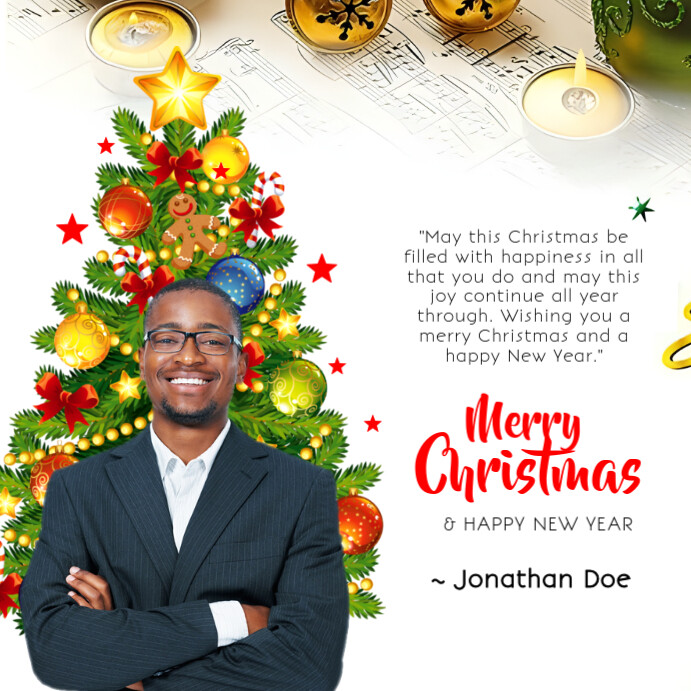 Copy of Personalized Christmas Message | PosterMyWall