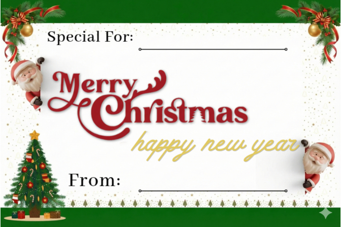 Personalized Merry Christmas & Happy New Year Gift Tag Template ...