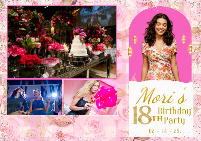 Plantilla de Personalized Sweet 18 Celebration Invitation | PosterMyWall