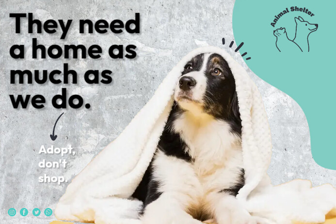 Plantilla de Pet Adoption Ad Template | PosterMyWall