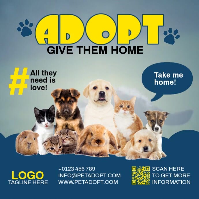 Plantilla de Pet Adoption | PosterMyWall