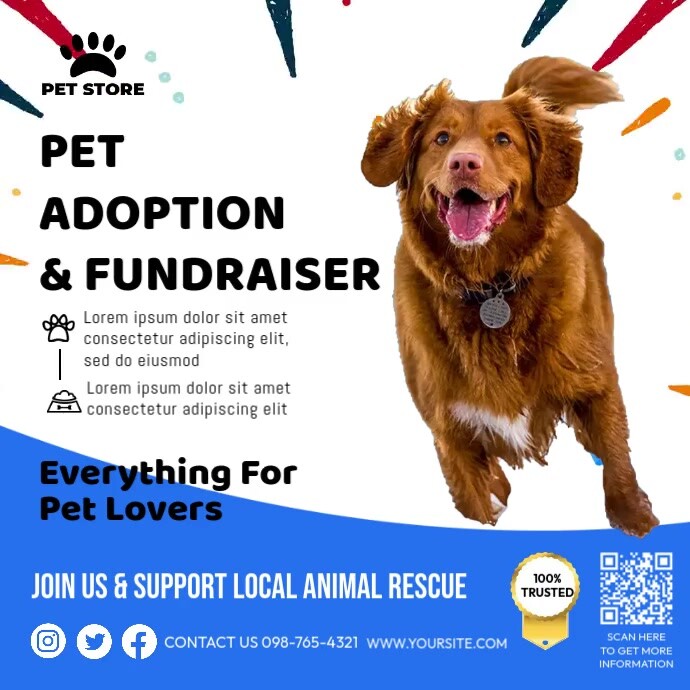 Pet Adoption Fundraiser Ads Template | PosterMyWall
