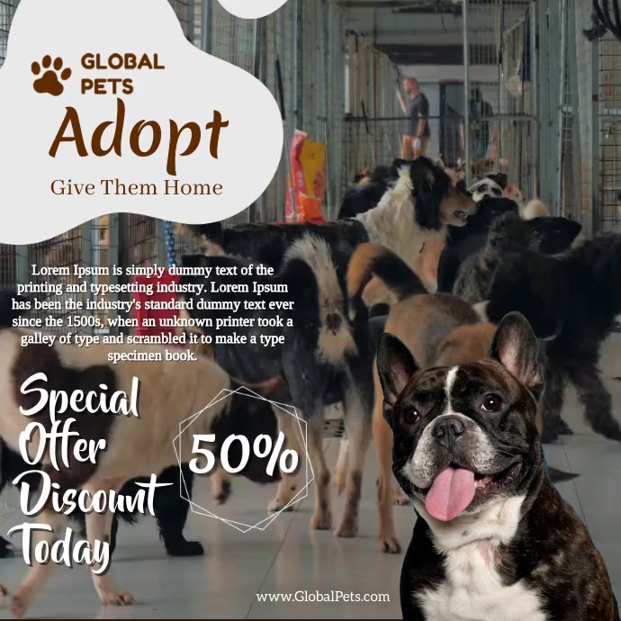 Pet Adoption Video Ads Template | PosterMyWall