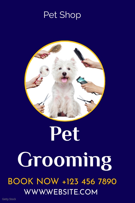 Pet Animal Grooming Service Poster Template | PosterMyWall