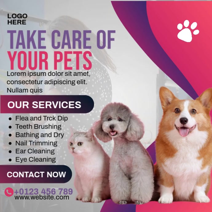 Pet Care Ads Template | PosterMyWall