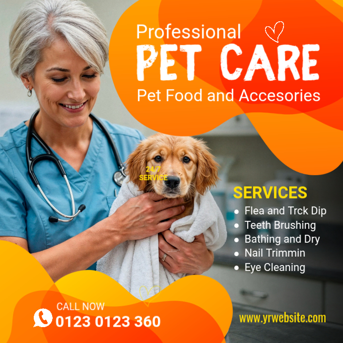 Pet care service banner ad Template | PosterMyWall