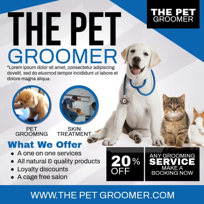 Pet Grooming Services Template | PosterMyWall