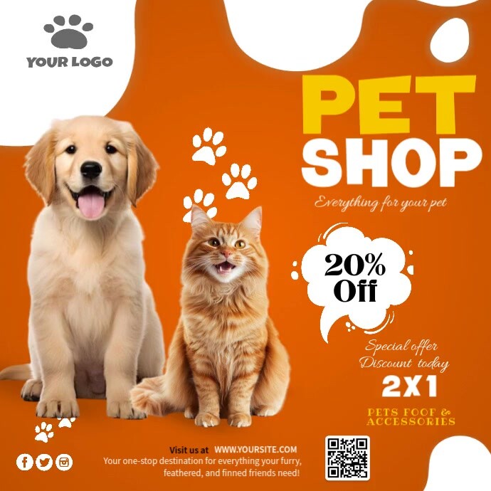 pet shop ads Template | PosterMyWall