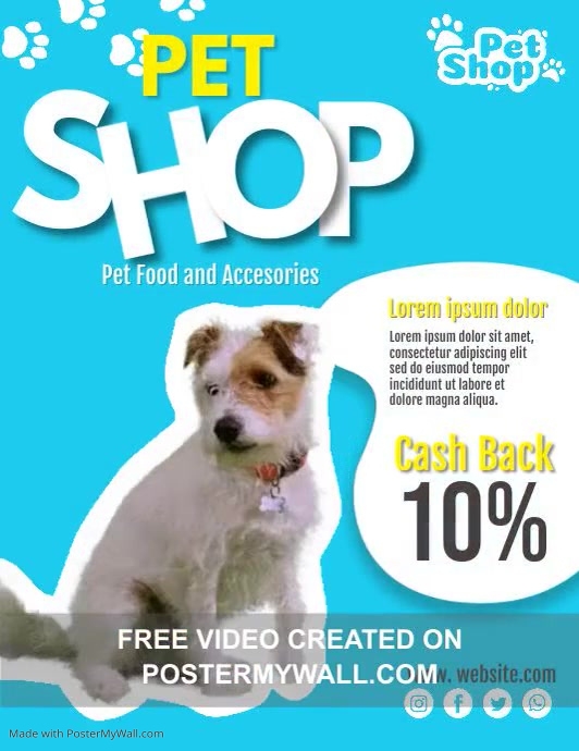 Copia de Pet Shop Poster | PosterMyWall