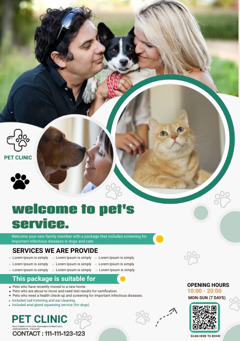 pets health care service center Template | PosterMyWall