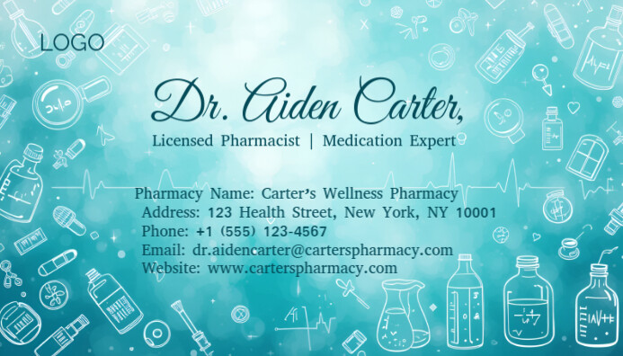 Copy of Pharmacist Business Card | PosterMyWall