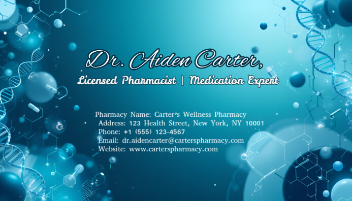 Copy of Pharmacist Business Card | PosterMyWall
