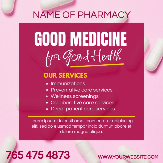 Pharmacy Flyer Template | PosterMyWall