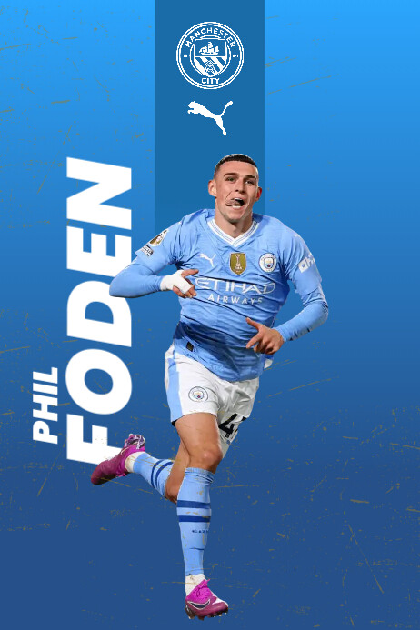 Copy of Phil Foden Poster Design Templates | PosterMyWall