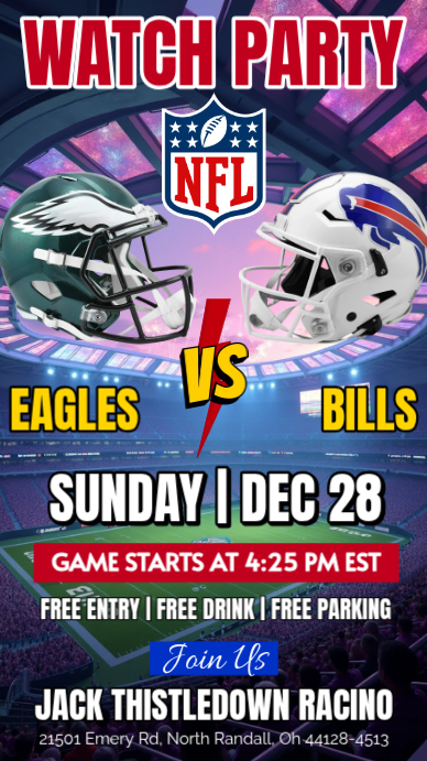 Philadelphia Eagles Vs Buffalo Bills NFL 2025 Preseason Watch Party ...