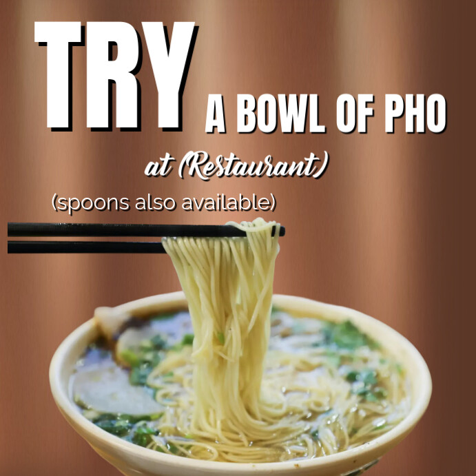 Pho Template | PosterMyWall