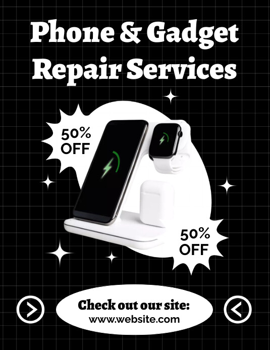Phone and Gadget Repair Flyer Template | PosterMyWall