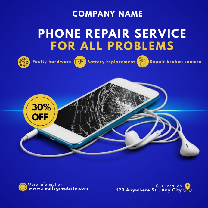 phone and laptop repair template | PosterMyWall