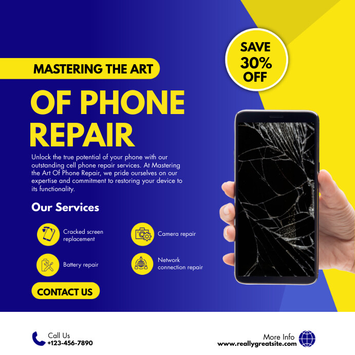 phone and laptop repair template | PosterMyWall