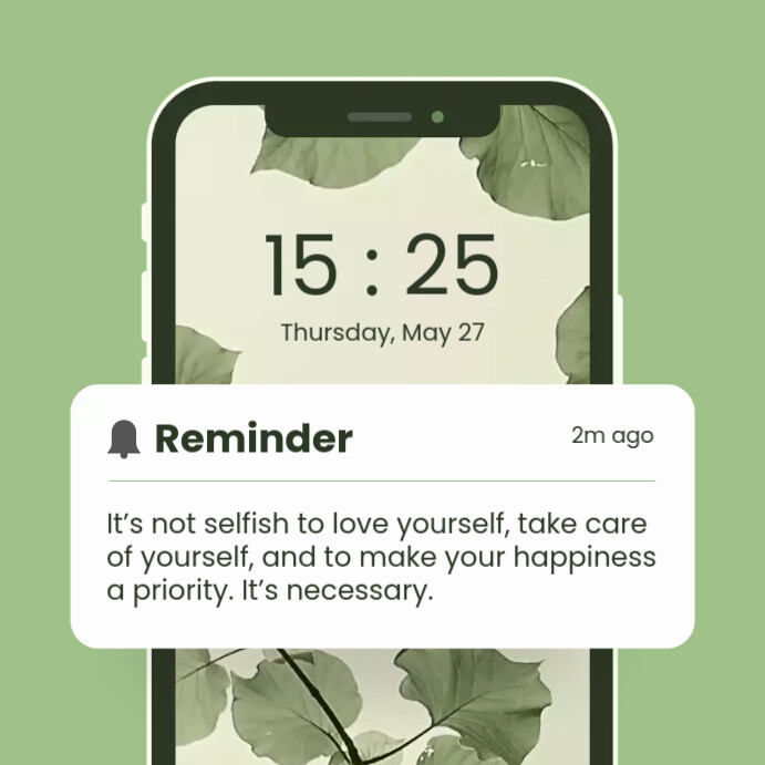 Copy of Phone Notification Reminder Instagram Post | PosterMyWall