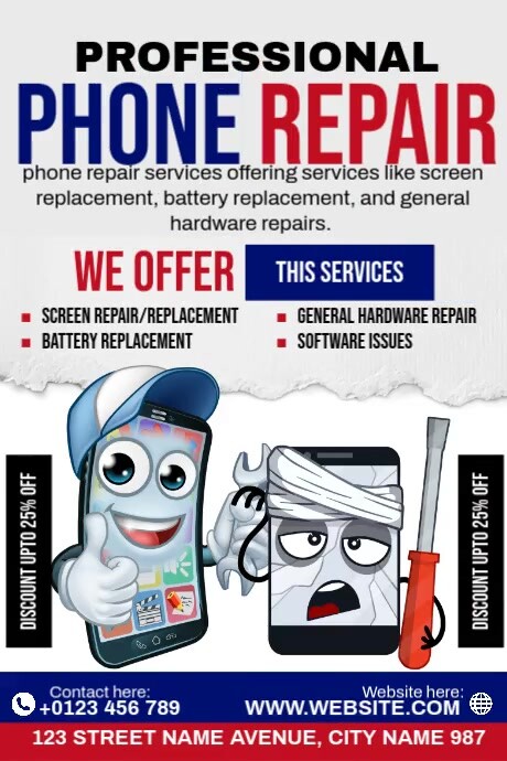 Plantilla de Phone Repair Ads | PosterMyWall