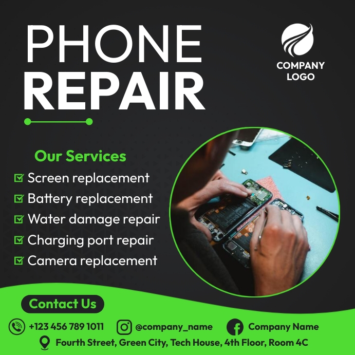 phone repair services Template | PosterMyWall