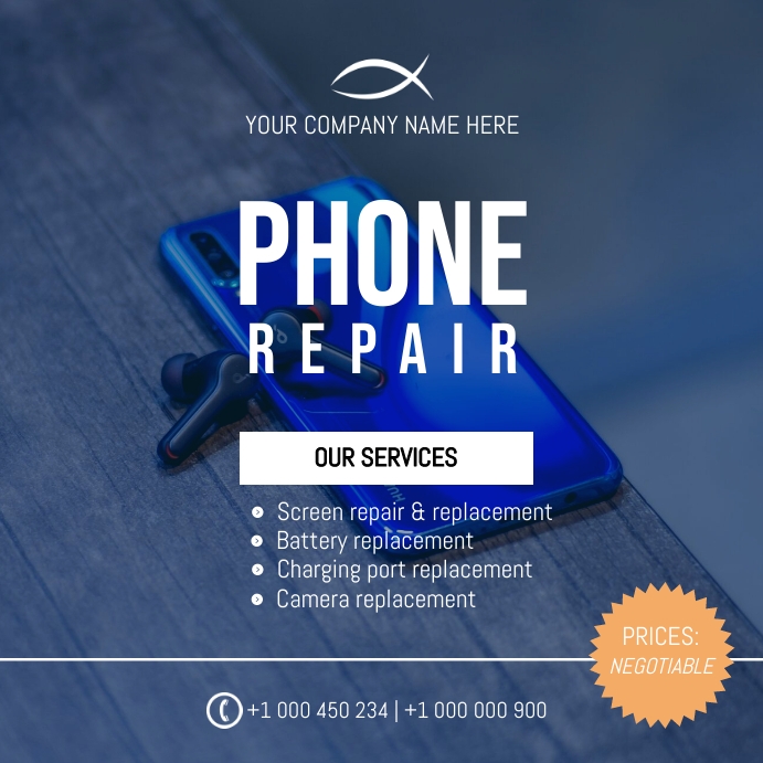 Plantilla de PHONE REPAIR SERVICES POSTER | PosterMyWall
