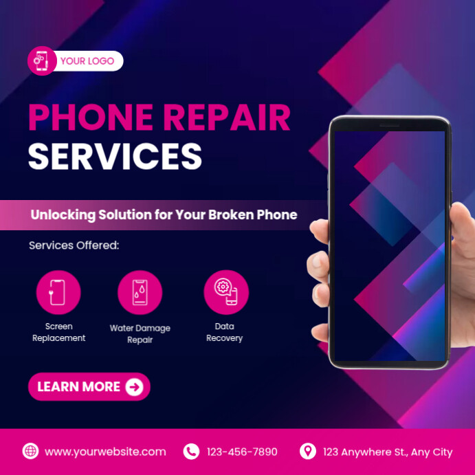 phone repair services template | PosterMyWall