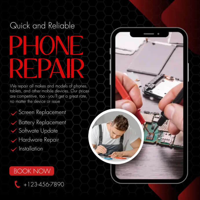 Plantilla de PHONE REPAIR TEMPLATE | PosterMyWall