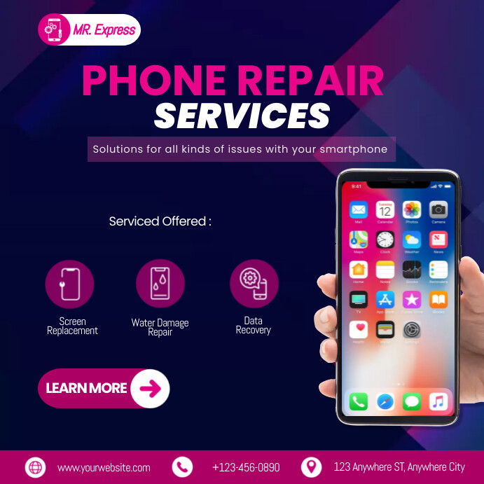 Phone Services Repair Template | PosterMyWall