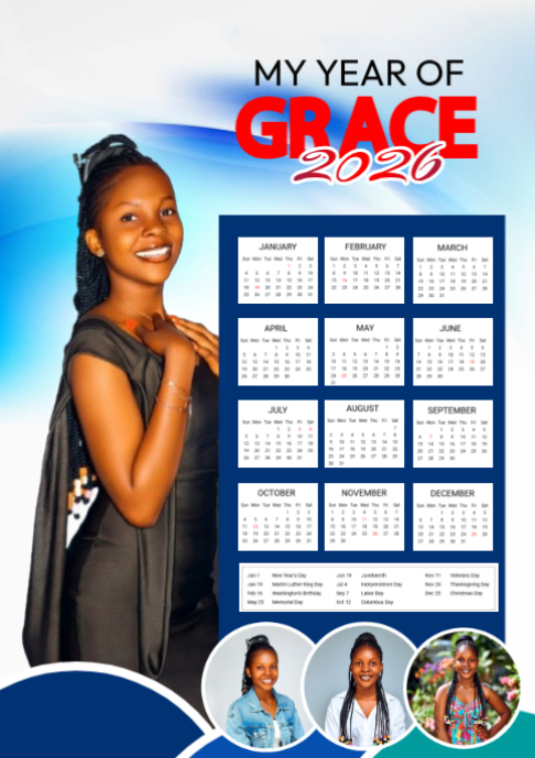 Photo collage calendar design Template | PosterMyWall