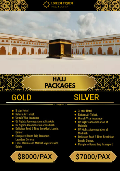 Photo Collage Hajj Travel Poster Template | PosterMyWall
