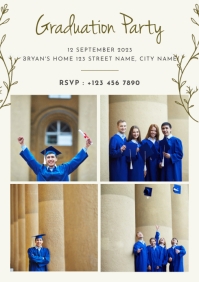 Graduation Party Invitation Flyer Template | PosterMyWall