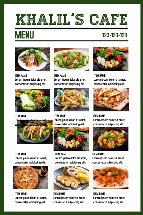 Photo Menu card Template | PosterMyWall