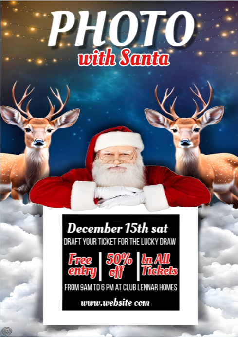 Photo with Santa flyer Template | PosterMyWall