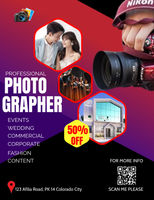 photography & professional work flyer Template | PosterMyWall