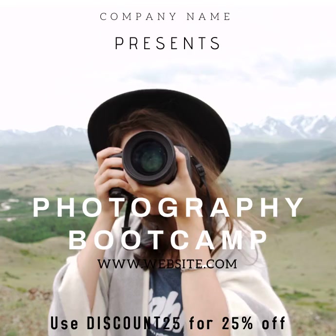 Photography bootcamp Template | PosterMyWall