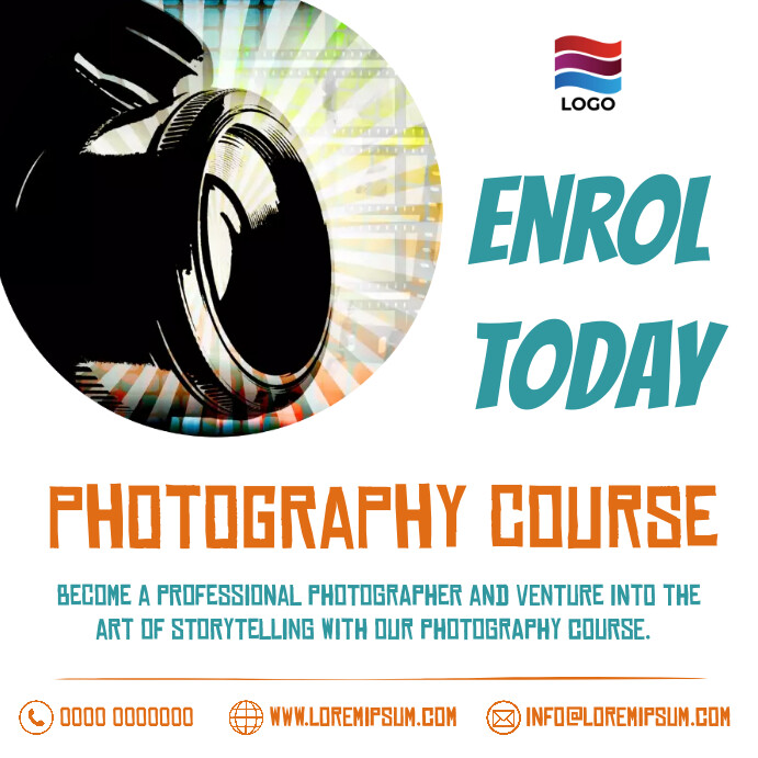 Photography classes, photography course Template | PosterMyWall